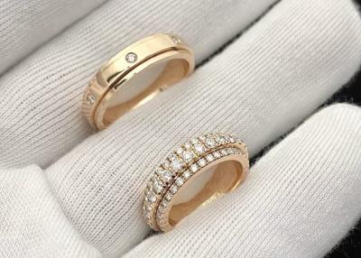 China OEM 2.84ct 18k Yellow Gold Engagement Ring 32pcs 92pcs 3.20g Weight for sale