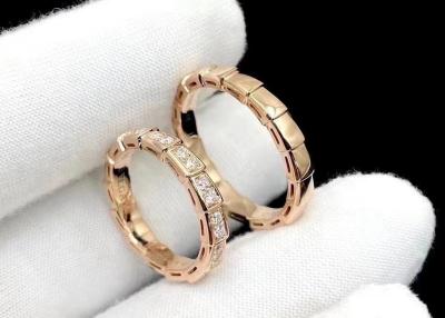 China 0.41ct Serpenti Viper Ring , 18K Natural Diamond Ring Width 4mm for sale