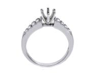 China 0.2ct 8pcs Semi Mount Diamond Ring 14K White Gold Material ODM for Gift for sale