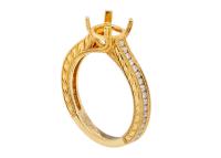 China Real Diamond Semi Mount Jewelry Ring Round Shape Dia 1.6-1.7mm 0.61ct for sale