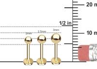 China OEM 14k Gold Cartilage Earrings , Body Piercing Earring 5mm 8mm 10mm Length for sale