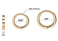 China ODM Gold Huggie Hoop Earrings , Classic Round Cartilage Stud Earrings OEM for sale