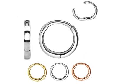 China ODM Gold Huggie Hoop Earrings , Classic Round Cartilage Stud Earrings OEM for sale
