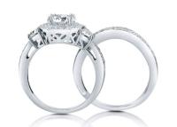 China 6.5MM 1ct Diamond Engagement Wedding Rings Round Cutting for Anniversary for sale