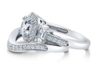 China 6.5MM 1ct Diamond Engagement Wedding Rings Round Cutting for Anniversary for sale