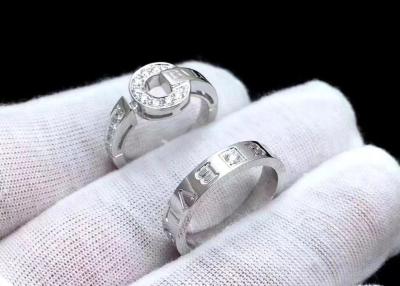 China Prong Setting 18K Solid Gold Jewellery Ring 0.48ct for Promise 4mm-6mm width for sale