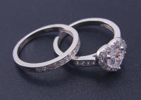 China Brilliant Cut 1 Carat Heart Diamond Ring 1pcs 6.5MM Stone Size for sale