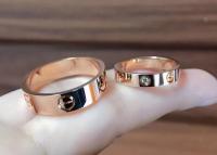 China ODM Rose Gold Engagement Wedding Ring 0.02ct 0.4cm-0.6cm Width for sale