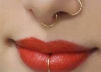 China Hinged Segment 18K Gold Nose Piercing Classic 6-12mm Dimension for sale