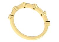 China 6pcs Diamonds 18k Rose Gold Ring 1.5mm Round Cut OEM for Engagement for sale