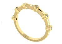 China 6pcs Diamonds 18k Rose Gold Ring 1.5mm Round Cut OEM for Engagement for sale