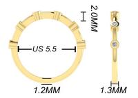 China 6pcs Diamonds 18k Rose Gold Ring 1.5mm Round Cut OEM for Engagement for sale