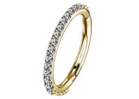 China Hinged Septum 14k Gold Clicker Claw Setting Type With 1.3mm Diamond for sale