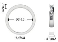 China EM Cut Round White Gold Engagement Rings , 18k White Gold And Diamond Ring 3.0×2.3mm for sale