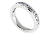 China EM Cut Round White Gold Engagement Rings , 18k White Gold And Diamond Ring 3.0×2.3mm for sale