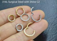 China Diamond 14k Gold Hinged Segment Ring Piercing for Wedding Gift for sale