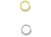 China Eternity Hoop 14K Gold Clicker Piercing OEM ODM for Nose Septum for sale