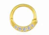 China Eternity Hoop 14K Gold Clicker Piercing OEM ODM for Nose Septum for sale