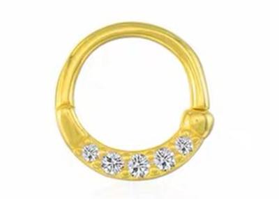 China Eternity Hoop 14K Gold Clicker Piercing OEM ODM for Nose Septum for sale