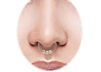 China Helix 14k Gold Septum Ring , 8mm And 10mm Nose Ring for Daily wear for sale