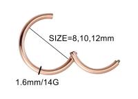 China Periceing White Gold Clicker , 14k Gold Hoop Earrings OEM ODM for Anniversary for sale