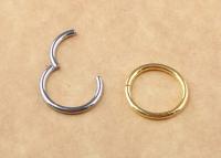 China Periceing White Gold Clicker , 14k Gold Hoop Earrings OEM ODM for Anniversary for sale