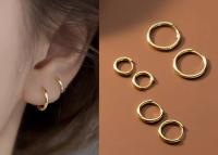 China Seamless Hinged 14K Gold Clicker 16g-40g For Cartilage Tragus for sale