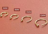 China Seamless Hinged 14K Gold Clicker 16g-40g For Cartilage Tragus for sale