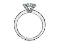 China 0.78ct Engagement Wedding Ring Set 14K White Solid Gold Round Cut 3MM for sale