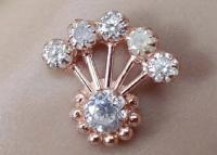 China 18K Rose Gold Nose Ring With Diamond 0.05ct for Daily Wear OEM ODM for sale