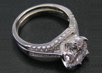 China 1PCS Round Brilliant Cut Diamond Ring 1.25CT , 18k White Gold Ring Set For Women for sale