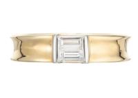 China 0.58ct 6x4MM Solitaire Stone 14K Solid Gold Jewellery Diamond Wedding Ring for sale
