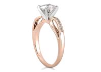 China ODM OEM Jewellery Diamond Ring , 14k White Gold Wedding Ring Round Cut for sale