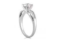 China ODM OEM Jewellery Diamond Ring , 14k White Gold Wedding Ring Round Cut for sale