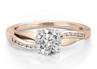 China ODM OEM Jewellery Diamond Ring , 14k White Gold Wedding Ring Round Cut for sale