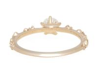 China 4mm Size Real Diamond Jewellery Ring 14K 18K Rose Gold Material ODM for sale