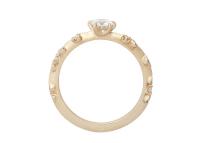 China 4mm Size Real Diamond Jewellery Ring 14K 18K Rose Gold Material ODM for sale