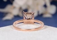China Morganite Real Diamond Jewellery Ring Princess Cut 6×6mm Size for sale