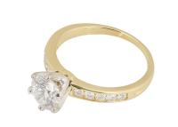 China 11pcs White Gold 0.1 Carat Diamond Ring , 3.21g 14k solid gold ring womens RD3.0MM for sale