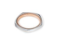 China Rotatable Two Tone Gold Wedding Rings , 2.5MM Geometric Engagement Rings OEM ODM for sale