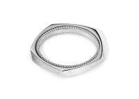 China Rotatable Two Tone Gold Wedding Rings , 2.5MM Geometric Engagement Rings OEM ODM for sale