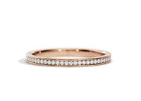 China Half Eternity 9K Gold Ring Stacking 0.36ct Weight for Anniversary for sale