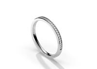 China Half Eternity 9K Gold Ring Stacking 0.36ct Weight for Anniversary for sale