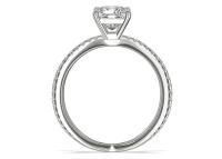 China 0.1ct RD3.0MM Promise Engagement And Wedding Ring Set 3.21g Weight for sale