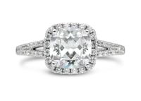China Cusion Cut 2.43ct 14K Solid Gold Jewellery , raw natural diamond engagement rings ODM for sale