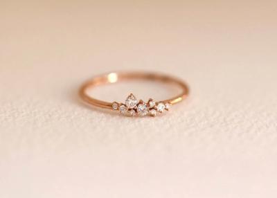 China Solid 14K Real Diamond Jewellery Ring Brilliant Cut ODM For Anniversary for sale
