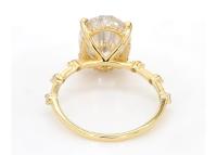 China 3ct Moissanite 14k Yellow Gold Diamond Ring Oval Cut for Engagement for sale