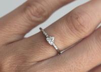 China Fashion Real Diamond Jewellery Ring with 4×4mm Triangle Stone ODM for sale