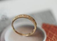 China Filigree Style Real Diamond Jewellery Ring Round Cut 2.5mm 1.3mm Size for sale