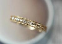 China Filigree Style Real Diamond Jewellery Ring Round Cut 2.5mm 1.3mm Size for sale